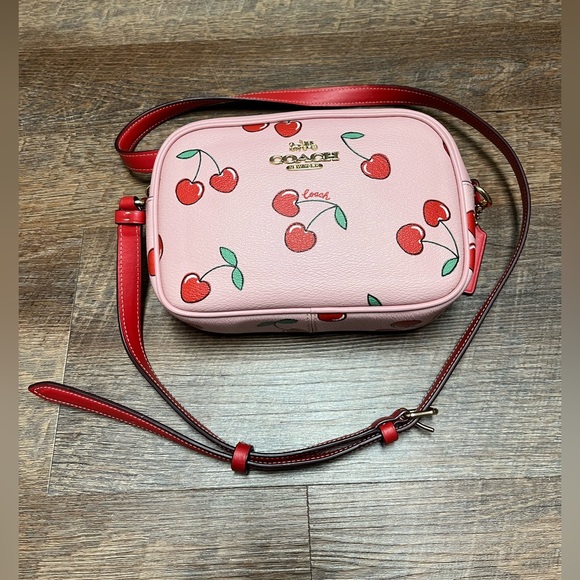 Coach | Bags | Coach Mini Jamie Camera Bag With Heart Cherry Print ...